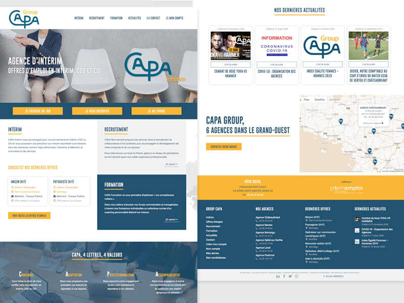 Création de site internet - Agence d'intérim - Label Communication